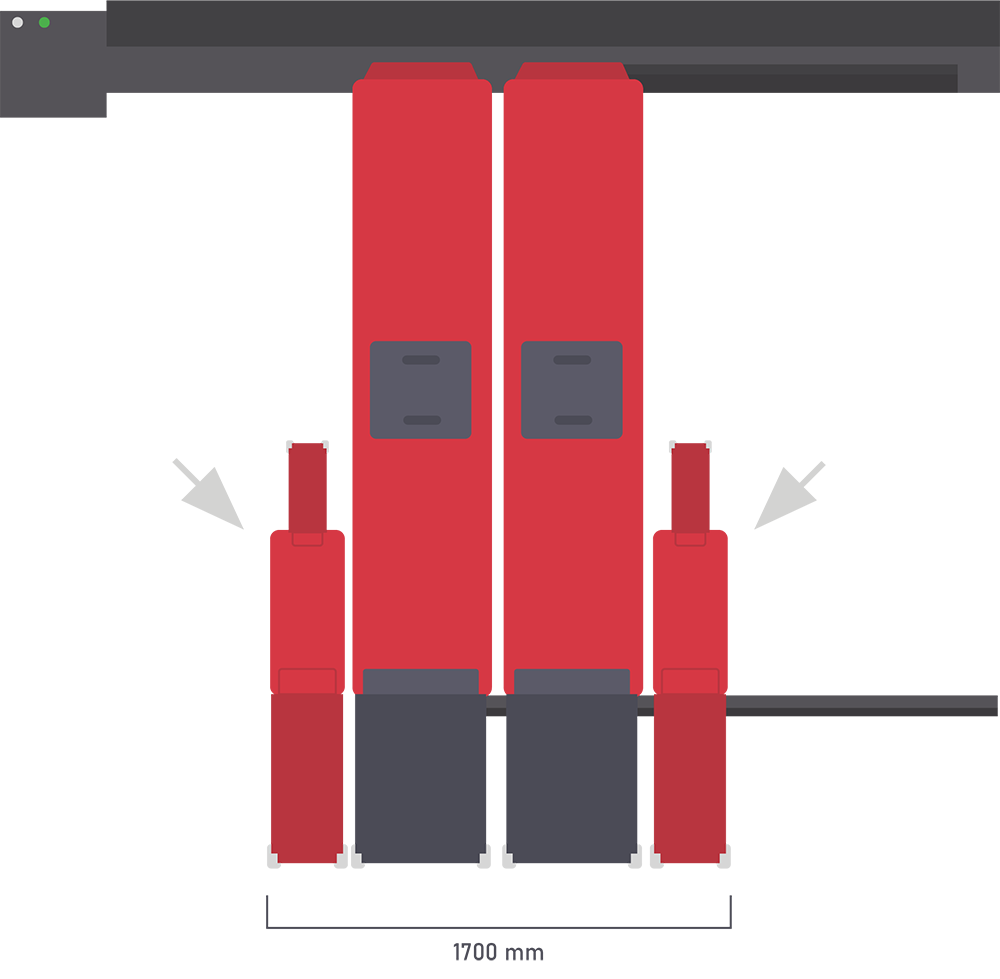 MAROLOTEST - Kit tercera rueda para elevador VARILIFT 3000 H